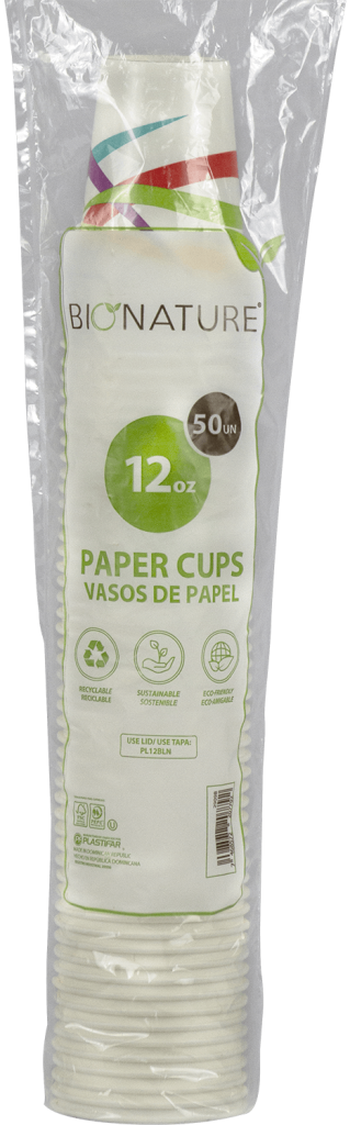 12oz Printed Paper Cup BIONATURE – Plastifar