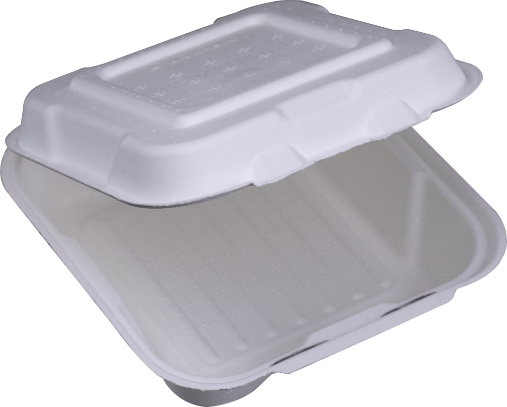 9X9 1C-COMPOSTABLE HINGED LID CONTAINER – Plastifar