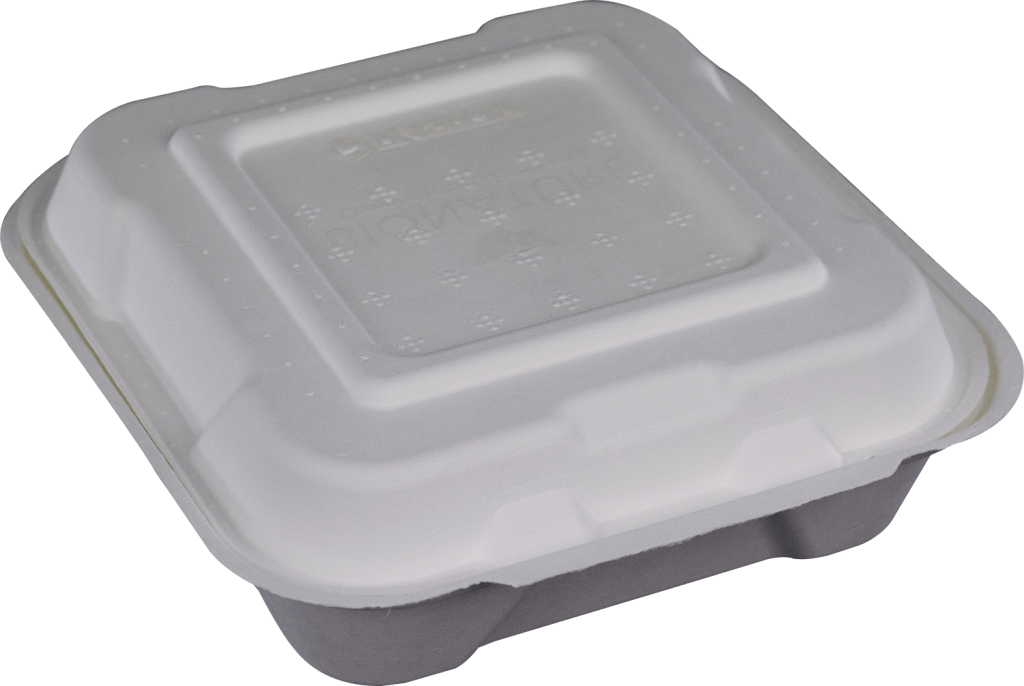 9X9 1C-COMPOSTABLE HINGED LID CONTAINER – Plastifar