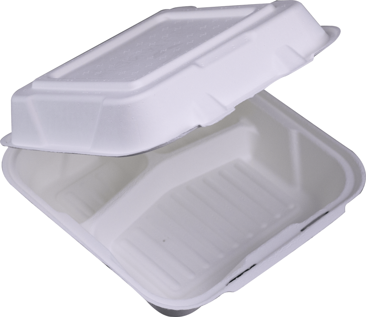 9X9 3C-COMPOSTABLE HINGED LID CONTAINER – Plastifar